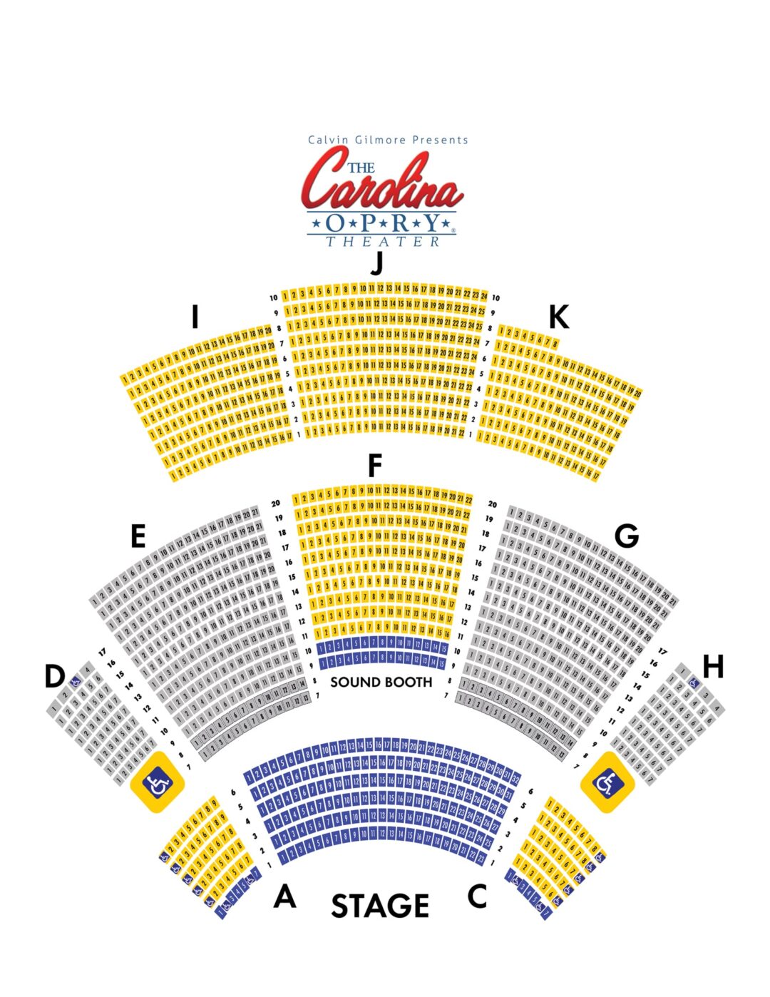 ASM Seating Chart - The Carolina Opry Theater